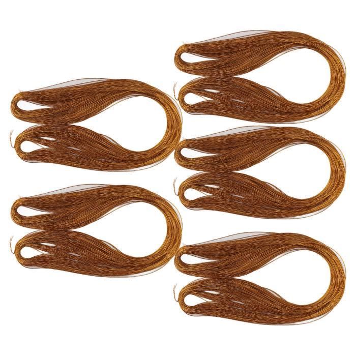 Tbest fil à broder scintillant Fil métallique 5 paquets de 100 mètres ...