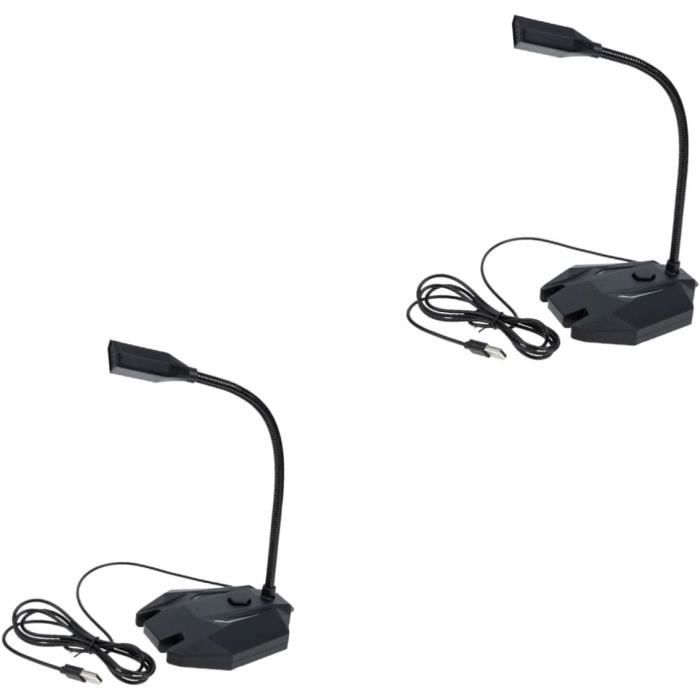 2 Pièces Microphone Micro De Chat Micro Avec Socle Support Pour ...
