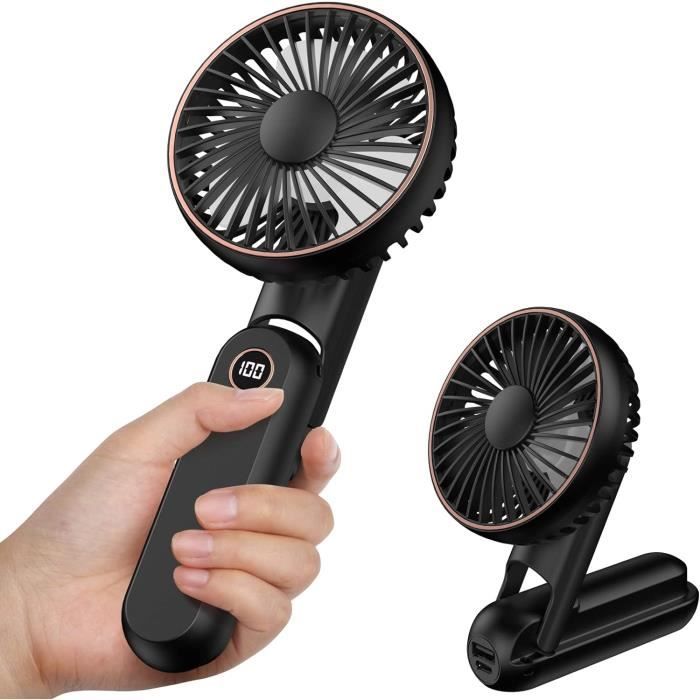 Ventilateur Portable, Mini Hand Held Fans With Usb Rechargeable Battery ...