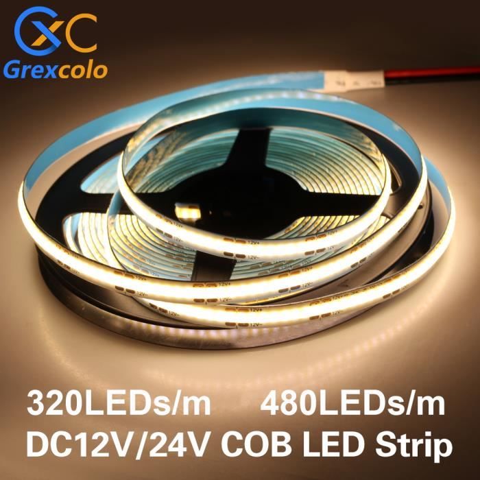 RUBAN ADHESIF ELECTRICITE,Warm White Light-DC 24V-320 LEDs--Bande ...