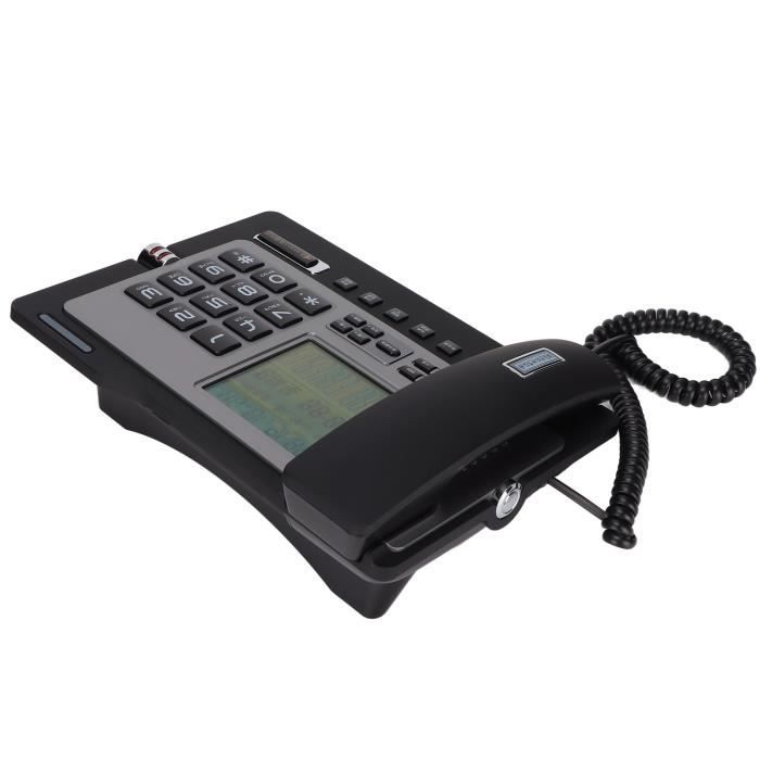 ZER3 Téléphone fixe filaire avec identification de l'appelant mains libres invite vocale ...