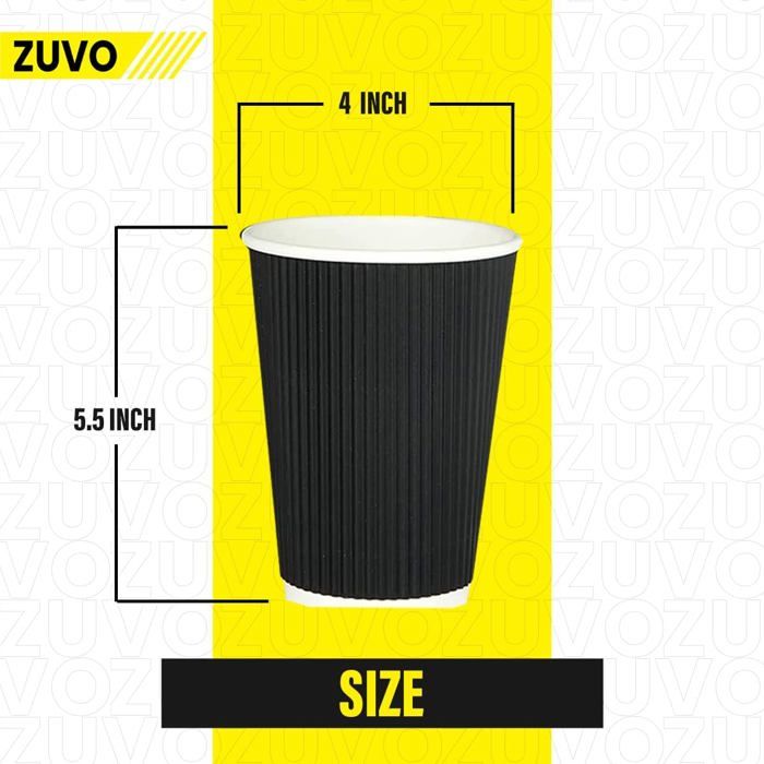 Zuvo [Lot de 50 tasses à café à emporter avec couvercles Gobelets ...