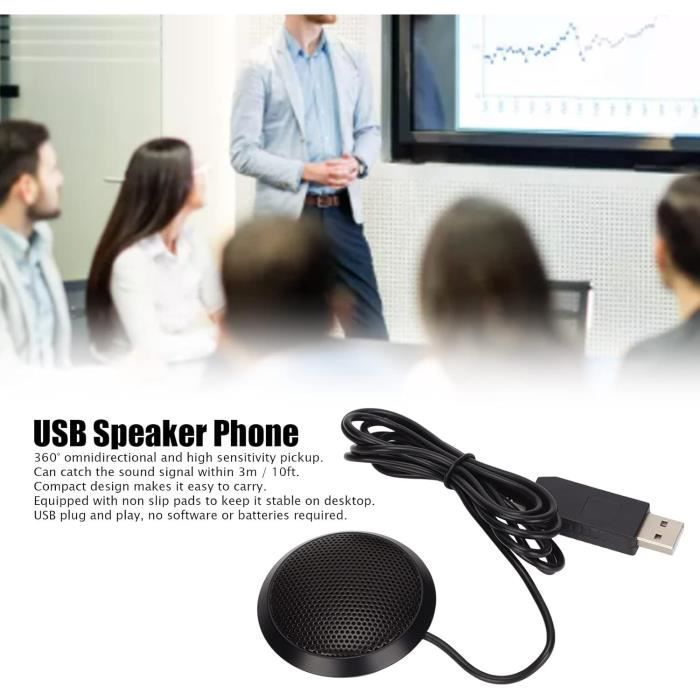 Microphone USB de Conférence, Micro de Bureau, Micros Omnidirectionnels ...