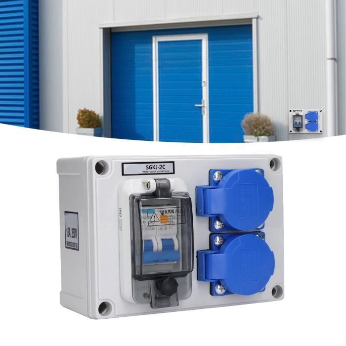 Prise murale - CIKONIELF - SGKJ-2C - Prise double - ABS - Blanc ...