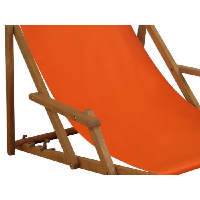 Chaise longue de jardin terracotta, chilienne, bain de soleil pliant ...