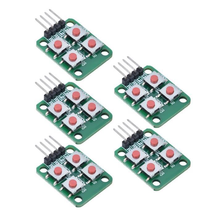 Fdit Module de clavier de matrice 5 pièces 2x2 Scan 4 clavier Module de ...