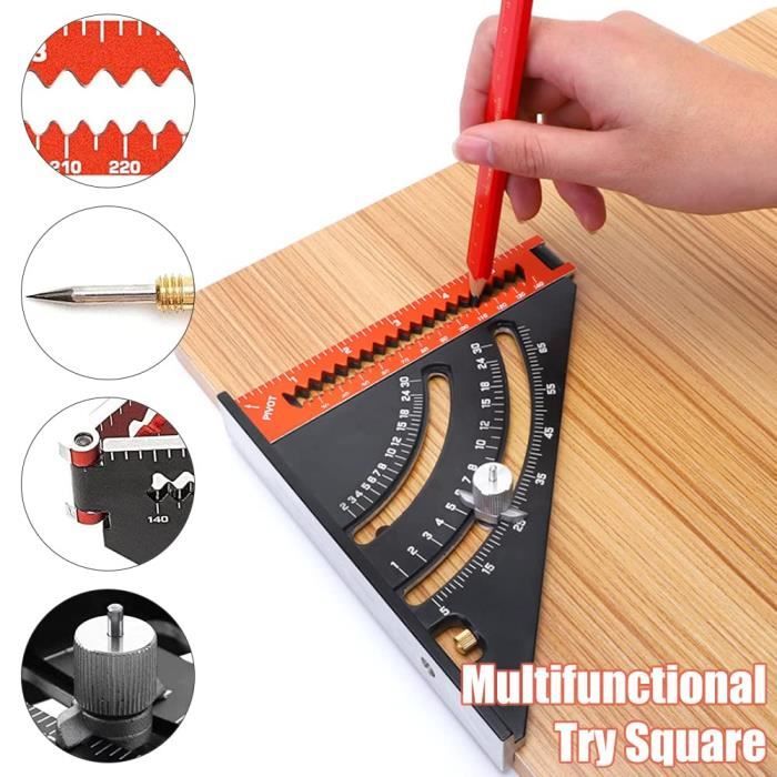 Equerre Menuisier Metal, Multifonction Équerre Menuisier Triangle ...