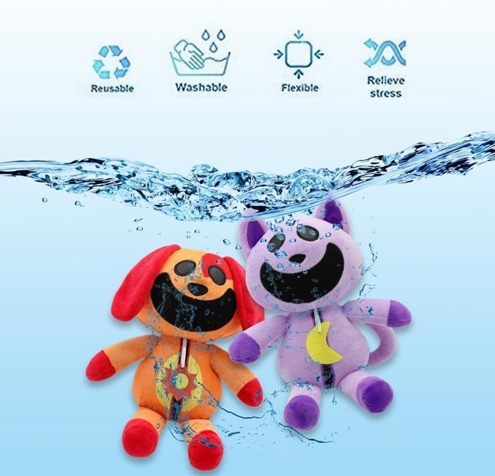 2PCS Smiling Peluche,25CM Peluche Catnap et Doyday, Cadeaux de Fête d ...