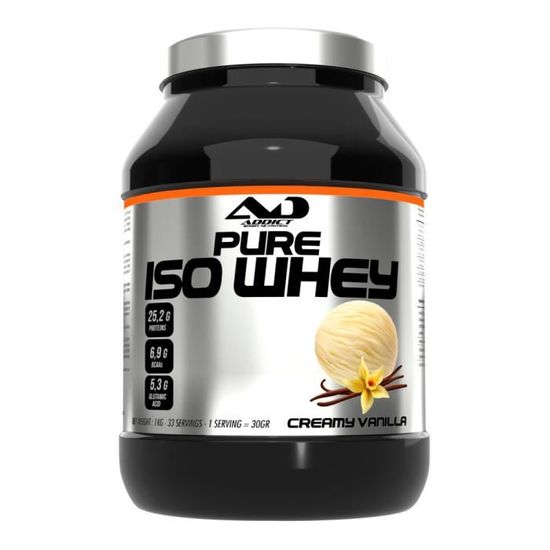 Whey isolate Pure Iso Whey - Creamy Vanilla 1000g - Cdiscount Sport