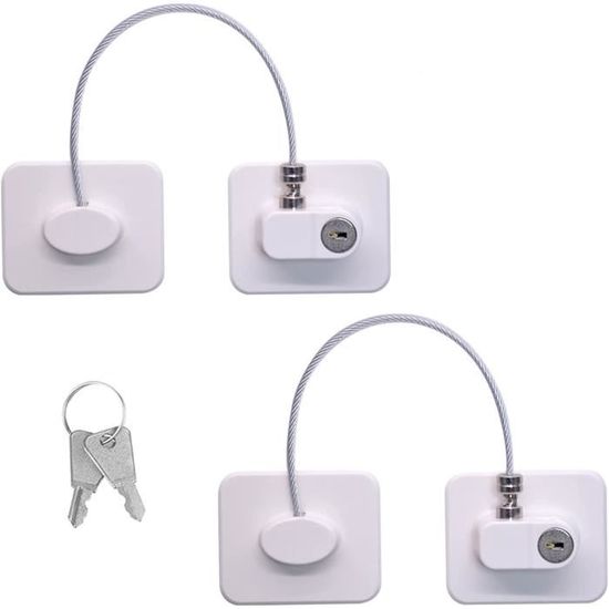 2pcs Sécurite Fenêtre EnfantEntrebâilleur de Fenêtre PVC Sans PercerAuto-Adhésive Serrure de ...