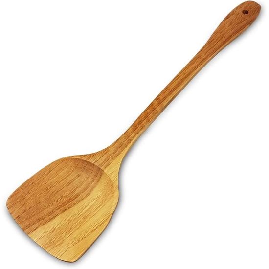 Spatule en bois dur pour cuisiner,adaptée aux wok et poêles,spatule ...