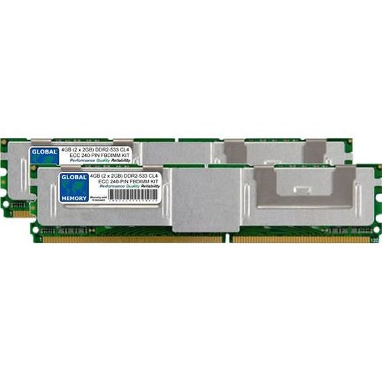 4Go (2 x 2Go) DDR2 533MHz PC2-4200 240-PIN ECC ... - Achat / Vente ...