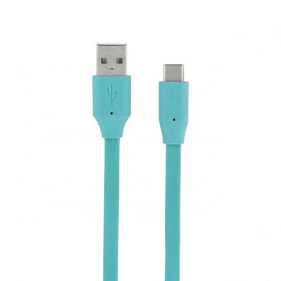 Câble USB-C Neon /USB-A plat 1 m - vert peppermint - Cdiscount Téléphonie