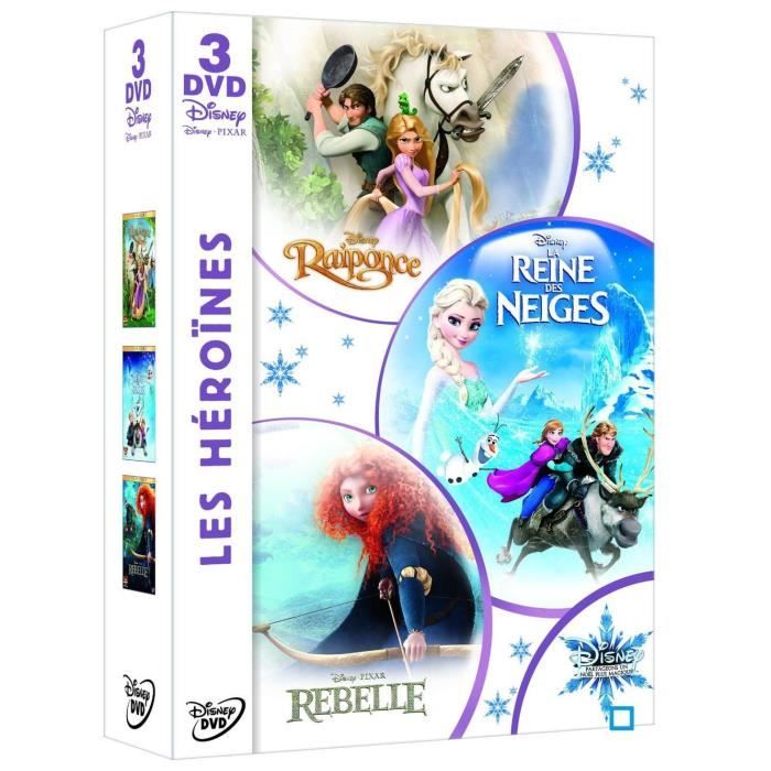 DISNEY CLASSIQUES - Coffret 3 DVD - Les héroïnes : La Reine des Neiges ...