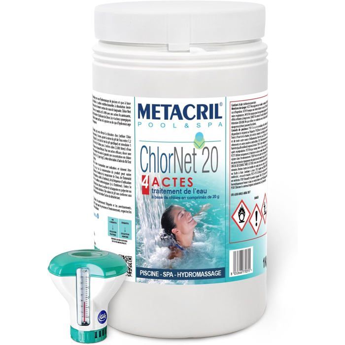 Metacril Chlor Net 20 4 Actions + Distributeur Flottant avec ...