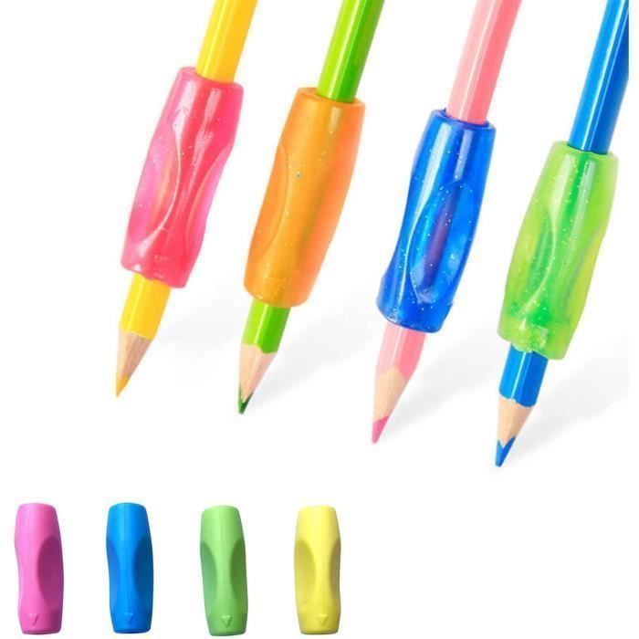 Aide écriture, 8 Pièces Grips pour Crayon, Guide Doigt Enfant, Poignee ...