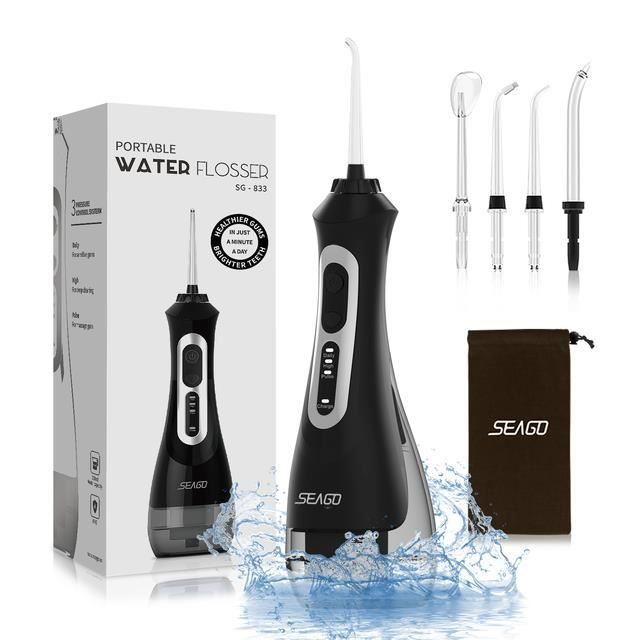 Noir irrigateur buccal Portable, hydropulseur USB Rechargeable 3 Modes ... Noir irrigateur buccal Portable, hydropulseur USB Rechargeable 3 Modes ...
