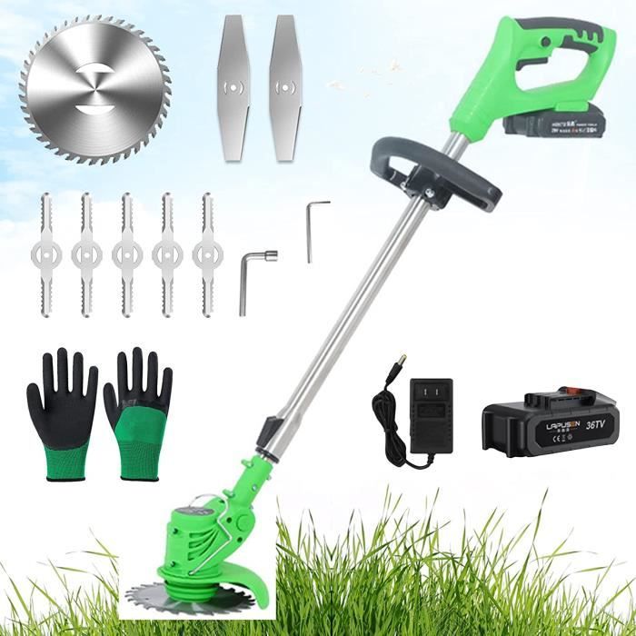 Coupe Bordure sans Fil 24V-Battery Powered, Debroussailleuse Electrique, Coupe-Herbe Rotofil ...