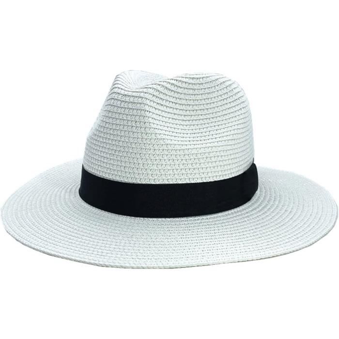 Chapeau De Paille Panama À Large Bord Pour Femme Et Homme - Chapeau De ...
