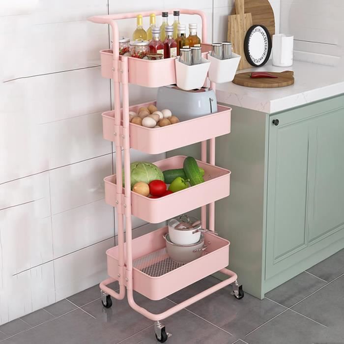 Chariots De Rangement En Métal, Chariots Utilitaires Roulants À 3-4 ...