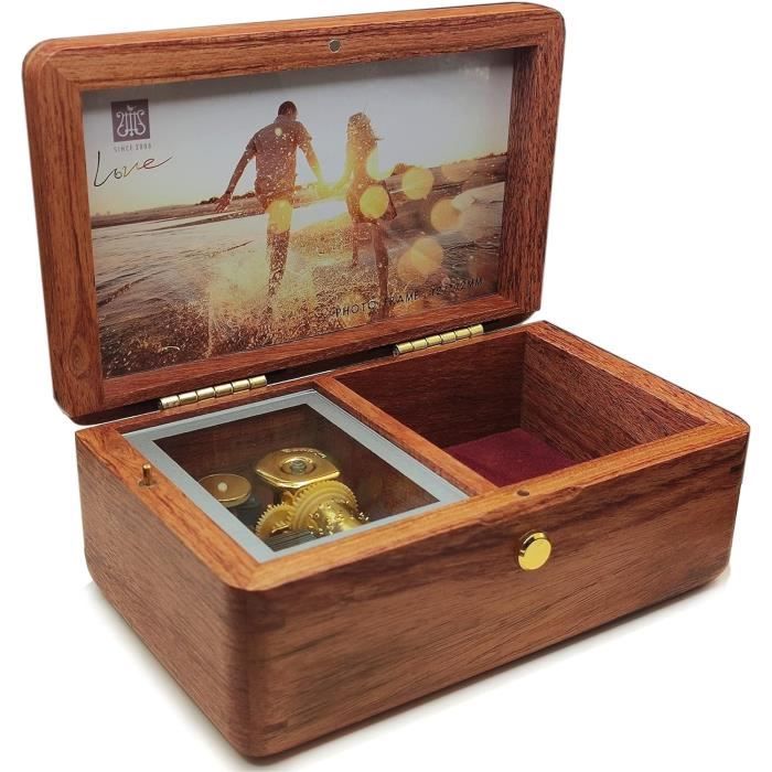 18 Note Wind Up Solid Wood Jewelry Music Box With Photo Frame, The Best ...