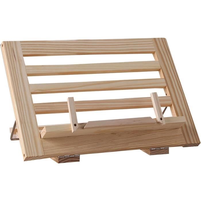 Support de livre portable en bois réglable pour recettes pour enfants ...