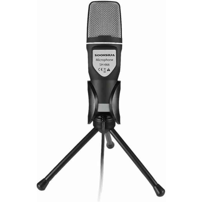 LIWI-Microphone PC avec support pour PC et smartphone, microphone ...