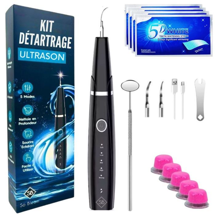 Kit dentaire - SO BLEAM - Detartreur dentaire ultrason - 5 capsules ...