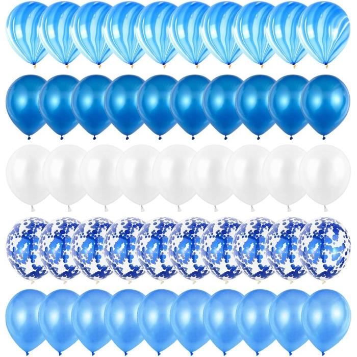 Balloons Blue, 60 Pièces Ballon Bleu, Blue Balloons Boy, Ballon Bapteme ...