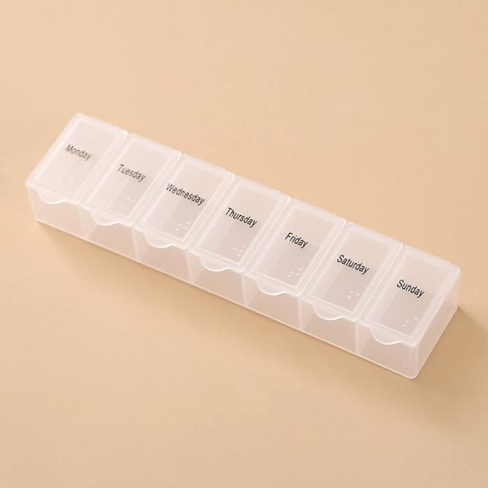 Pilulier,Boîte à pilules hebdomadaire de voyage, boîte à pilules de ...