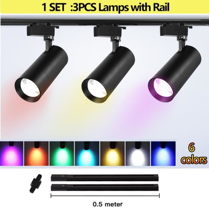 Projecteur lumineux LED RGB - 3PCS Black Body-Set - Éclairage de scène ...