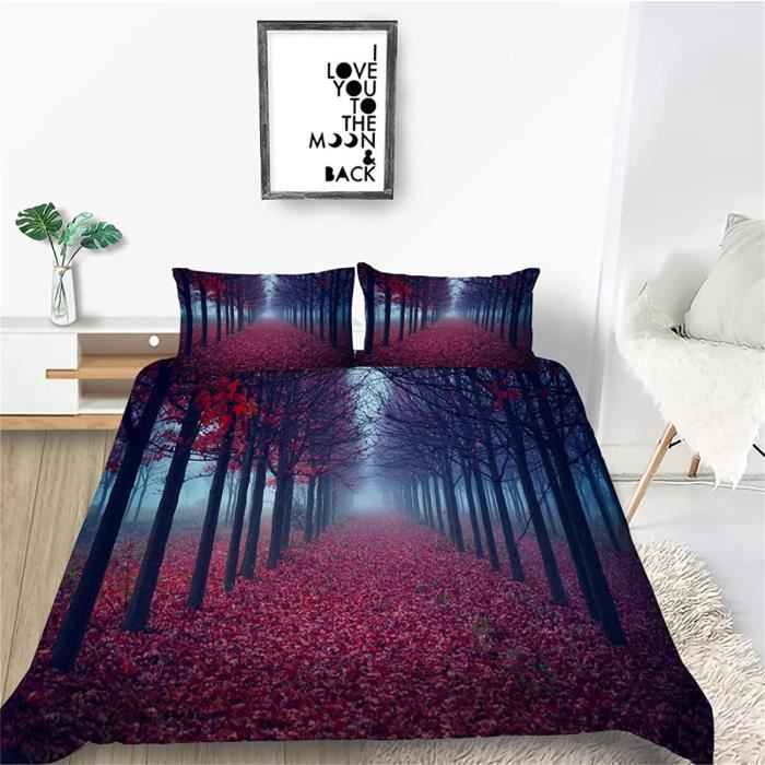 Housse de Couette 220x240 Forêt Parure de Lit 3D Housses de Couettes ...