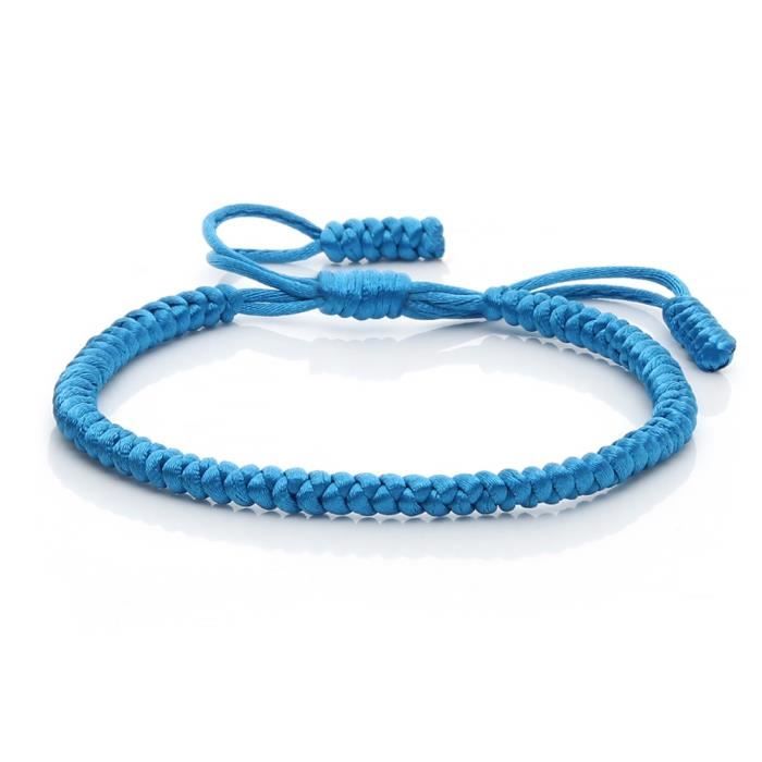 Bracelets en corde tressée tibétain 19 couleurs tissé à la main pour ...