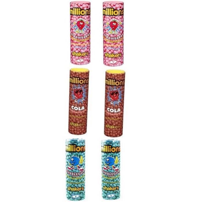 [LOT DE 6] 2 Bonbons Millions shakers Fraise 90 g + 2 Bonbons Millions ...