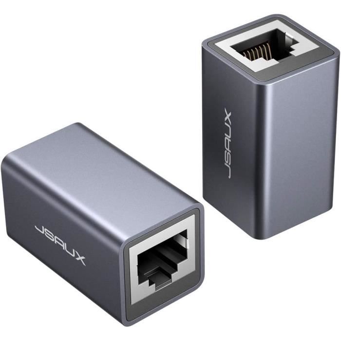 Coupleur Rj45 Ethernet Raccord Rj45 Femelle Vers Femelle (Lot De 2 ...