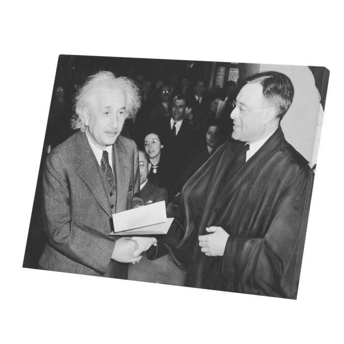 Tableau Décoratif Albert Einstein Celebrite Photo Ancienne Scientifique (53 cm x 40 cm ...