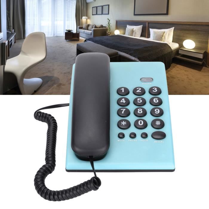 VAG Ligne Fixe Filaire Kx‑T504 Téléphone Filaire Sans Batterie Multifonctionnel À Domicile Avec ...