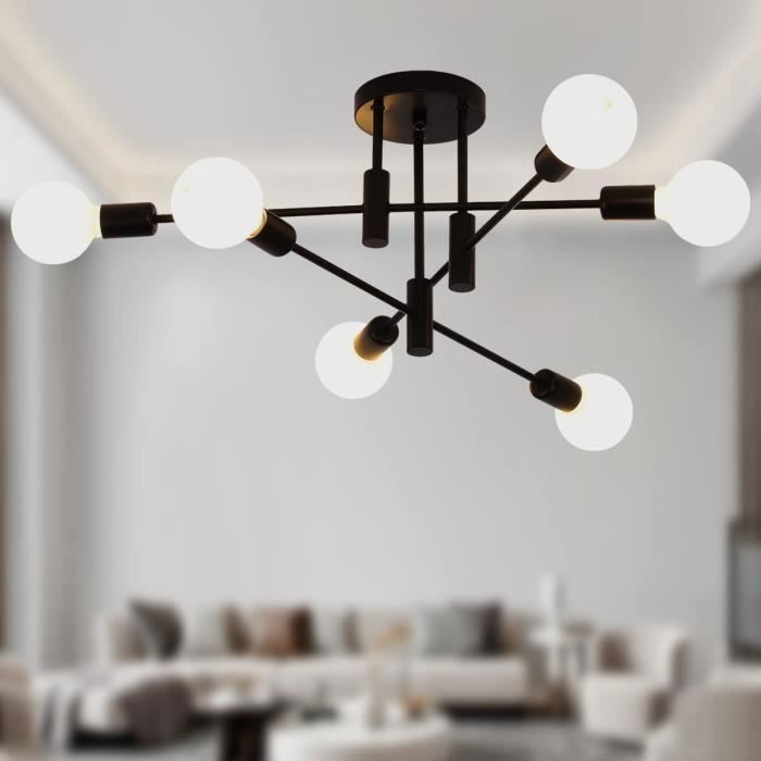 Ganeed Suspension,Suspension industrielle moderne à 6 lumières réglable ...
