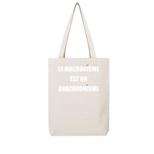 Tote bag - Tissus - Beige LMK TSHIRT MACRON MACRONISME ANACHRONISME ...