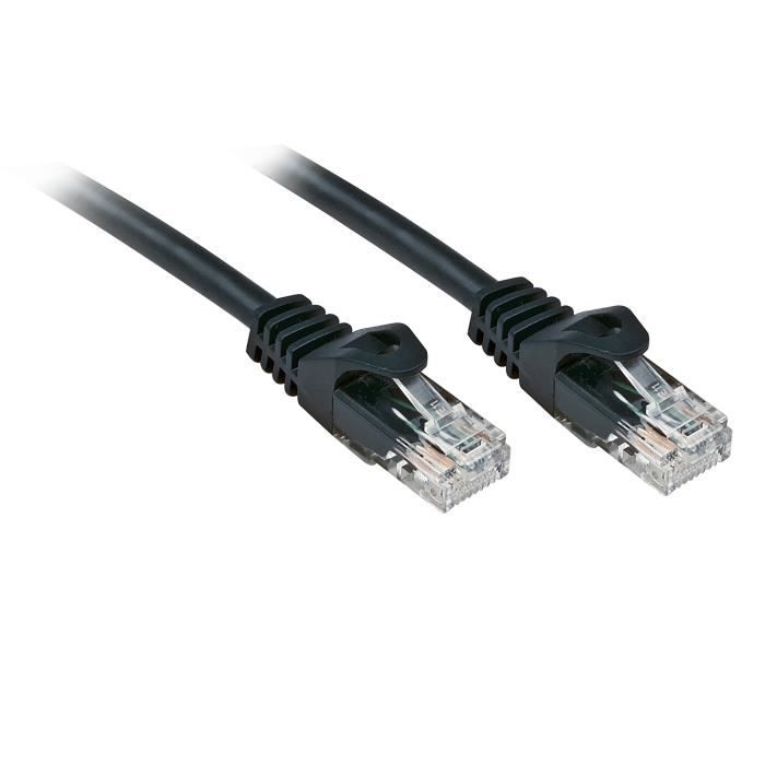Câble de réseau LINDY RJ45-RJ45 CAT6 2M - Noir - Cdiscount Informatique