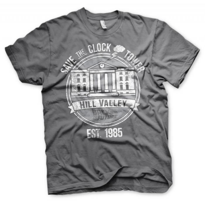 T-Shirt - Back to the Future - Save The Clock Tower - Noir - Coton ...