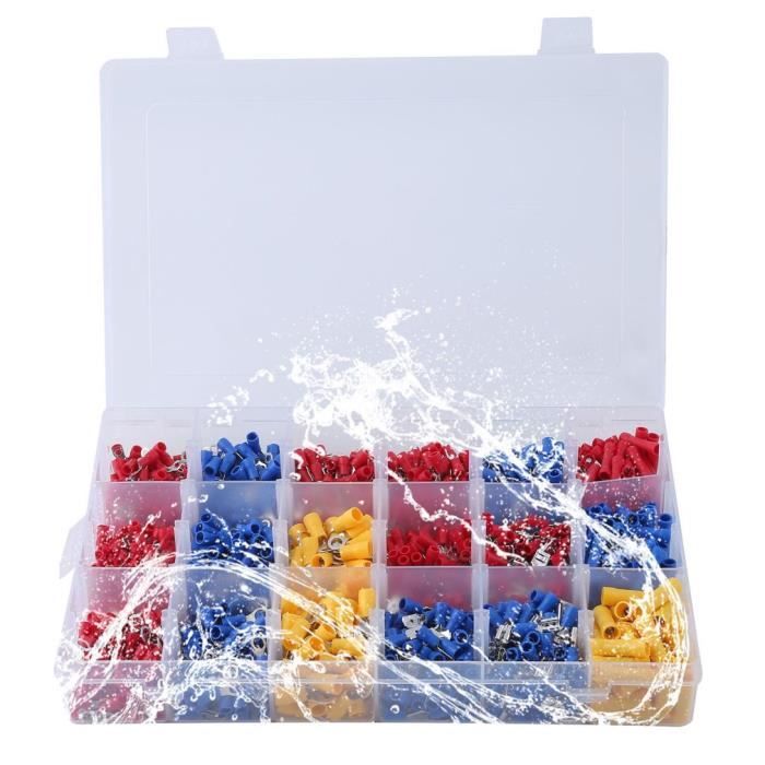 1200Pcs Boîte Cosse Electrique Isolée Sertir Connecteur - Cdiscount Auto