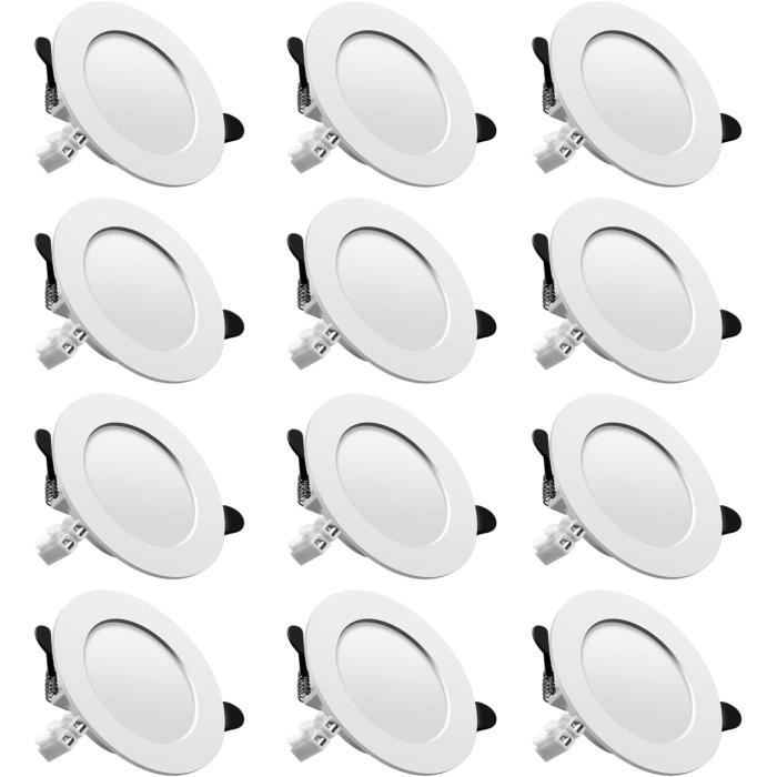 Spot Led Encastrable, Extra Plat, Encastré Lampe Plafonnier Plat Rond,7W Equivalent 70W ...