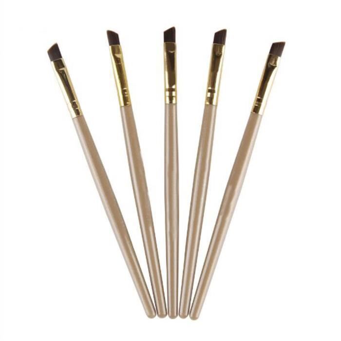 5 pièces professionnel sourcil noir incliné plat angle brosse outil de ...