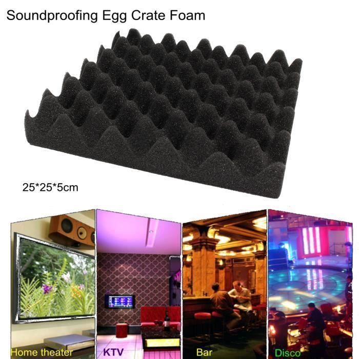Ywei 25X25X5 CM Mousse Insonorisation Acoustique Traitement du Son ...