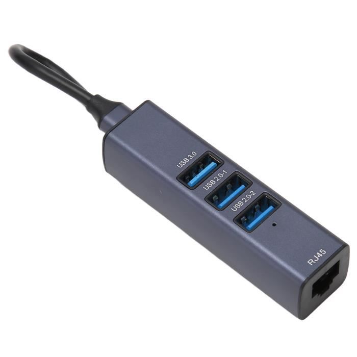Concentrateur USB C 4 en 1 Hub USB C 4 en 1 Port Ethernet Gigabit RJ45 3 Ports USB Adaptateur ...