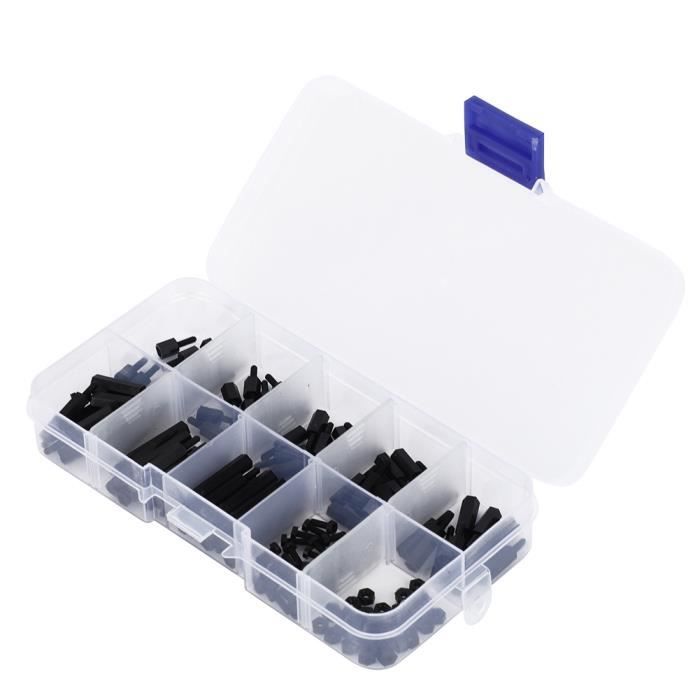 ZJCHAO Vis en nylon Kit d'assortiment d'entretoises mâles et femelles, quincaillerie ecrou Vis ...