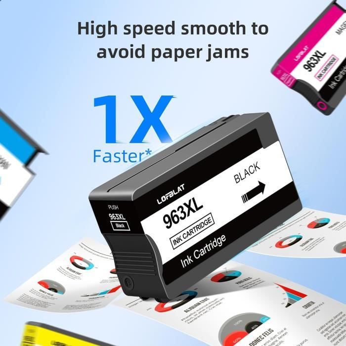 963XL Cartouches d'encre Remplacement HP 963XL Multipack 963 XL pour HP OfficeJet Pro 9010 9012 ...