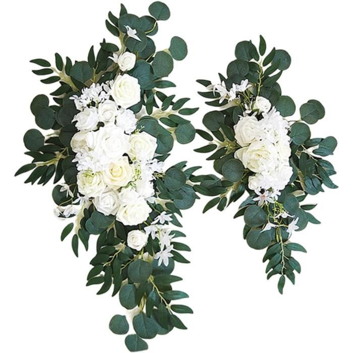 Arche de fleurs artificielles - Arche de décoration - Eucalyptus - Vert ...