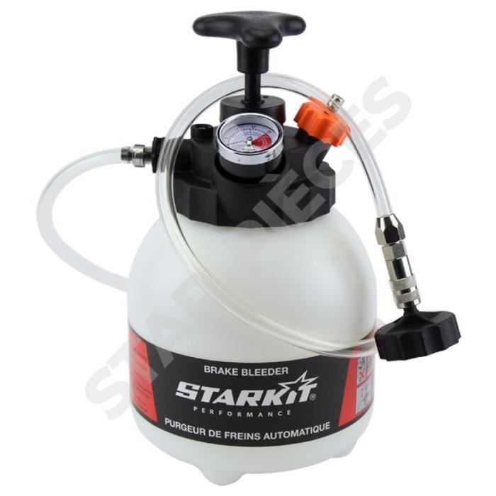 Purgeur de frein (3 litres) avec adaptateurs multimarques. Purgeur ...